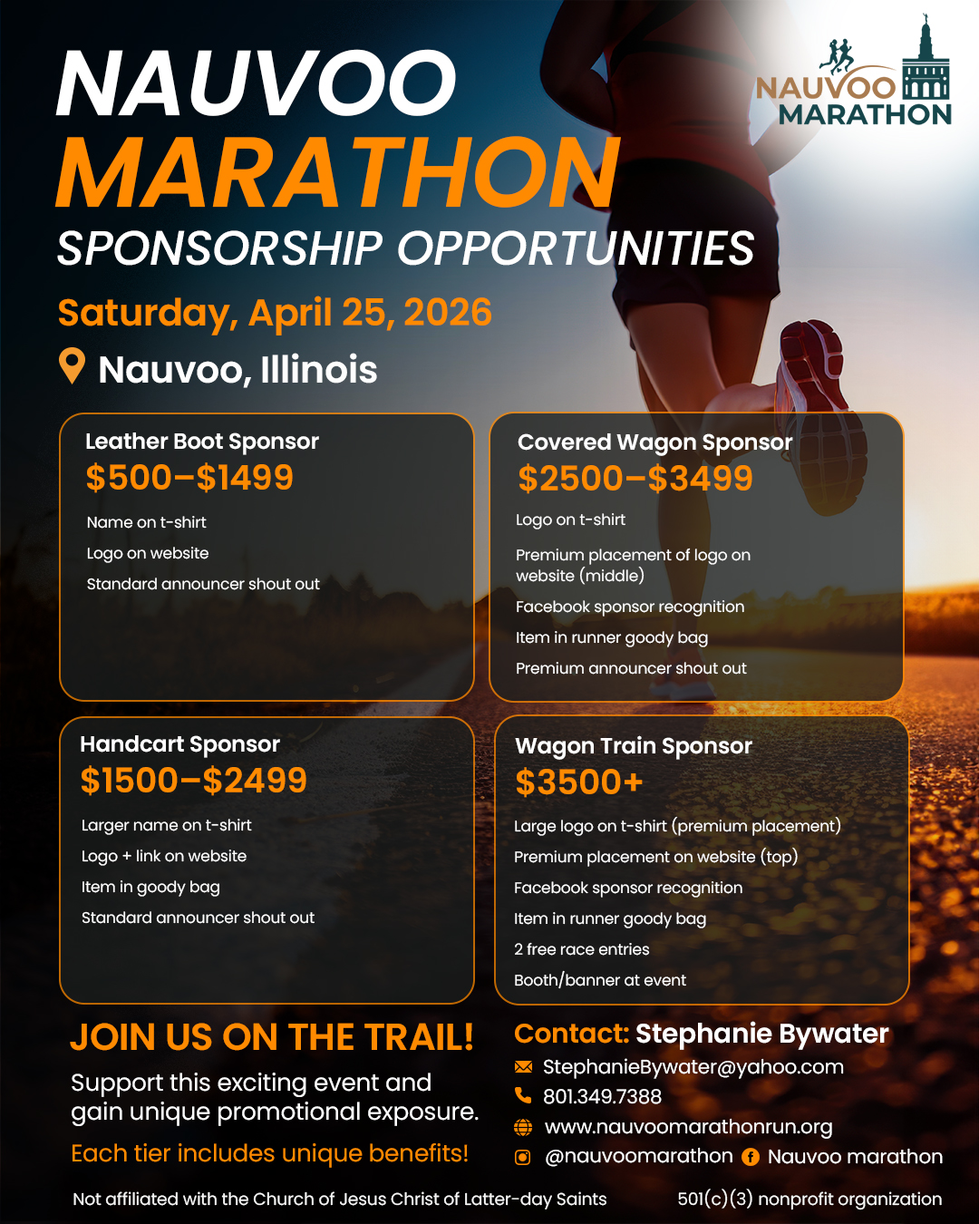 Sponsoring – Nauvoo Marathon